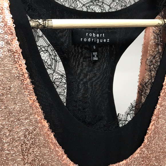 Robert Rodriguez | Dresses | Robert Rodriguez Rose Gold Sequins ...